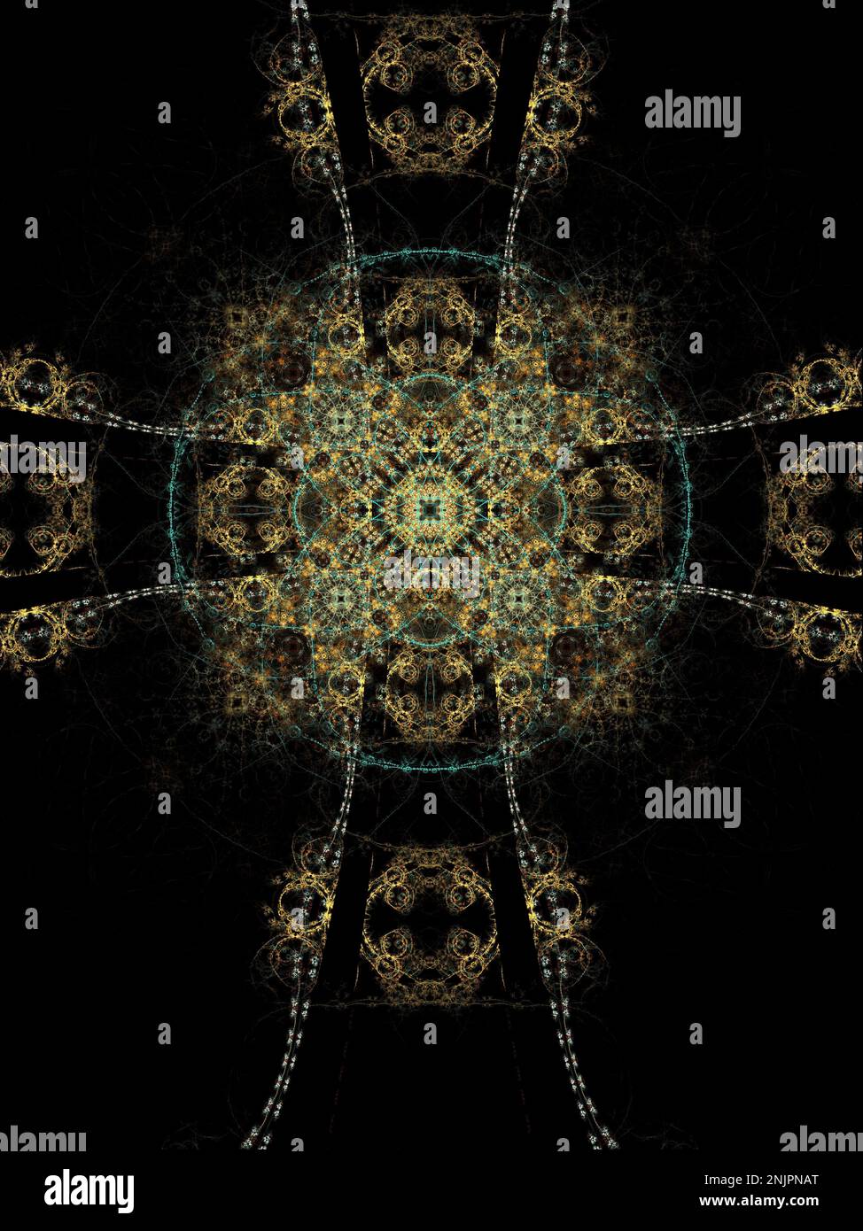 Gothic / Medieval Cross Abstract Flame Fractal Design Stock Photo - Alamy