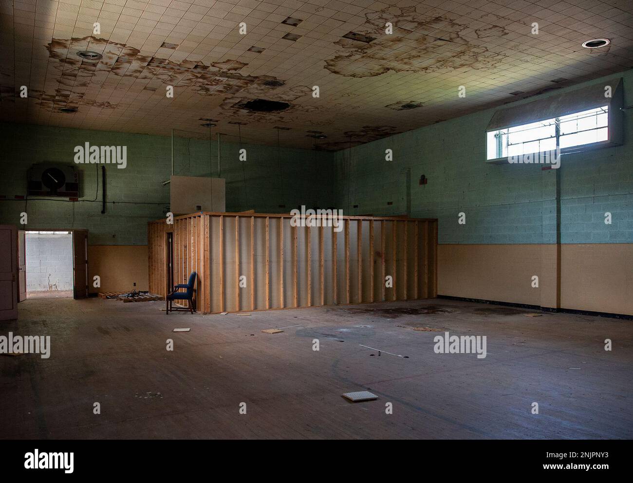 The gymnasium inside Ralph Bunche High School in King George, Va., on ... The gymnasium inside Ralph Bunche High School in King George, Va., on ...