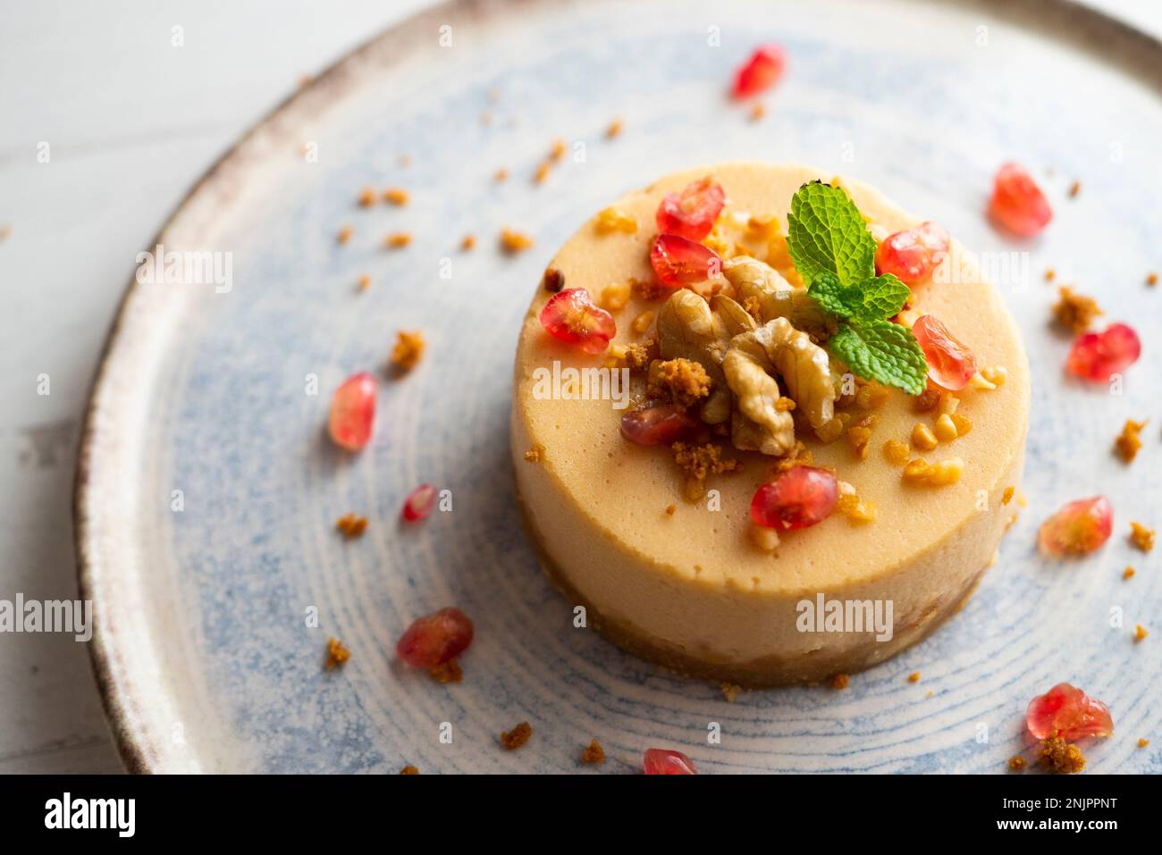 Turrón Nougat mousse cake. Traditional Christmas dessert in Spain Stock ...