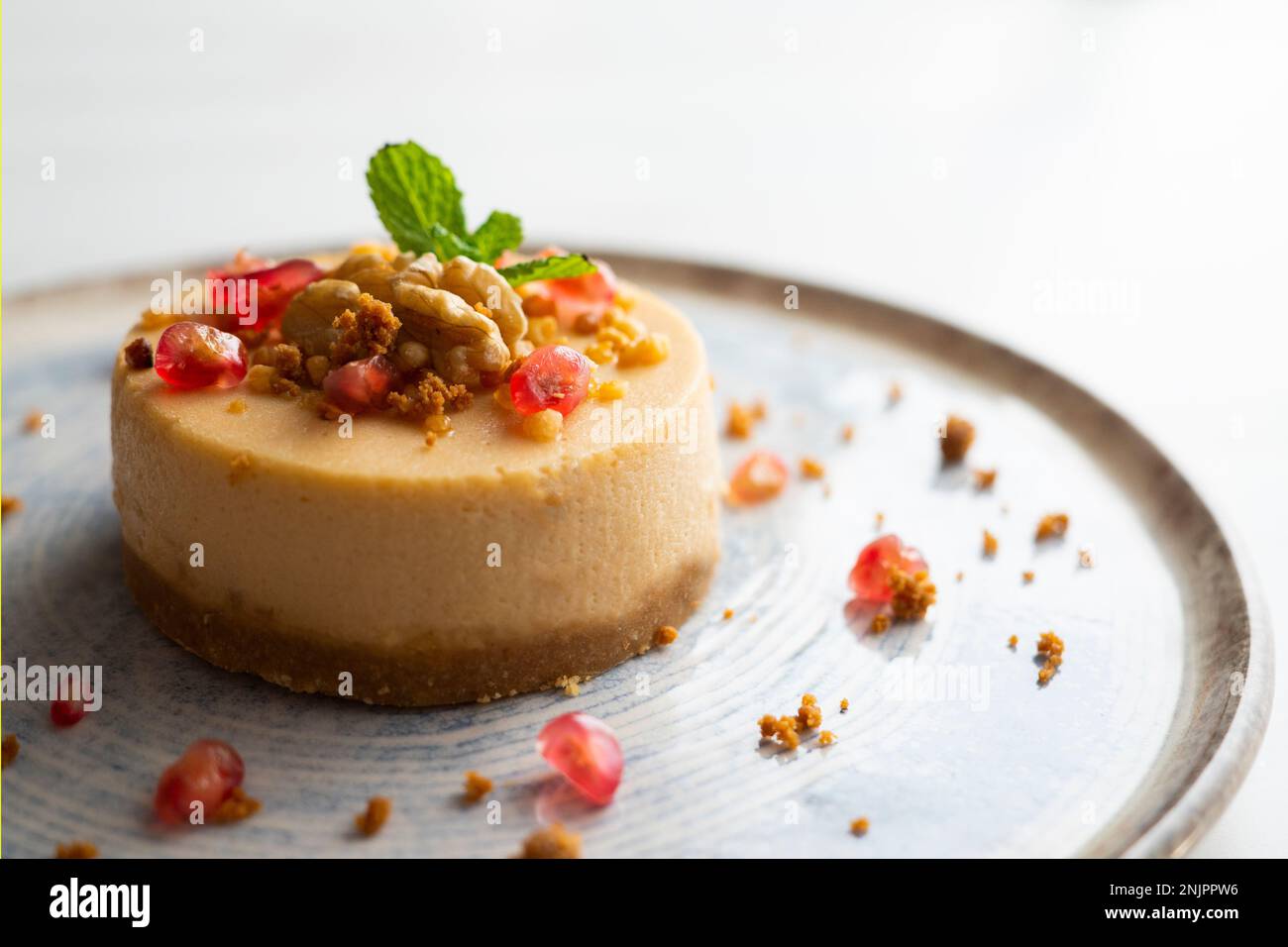 Turrón Nougat mousse cake. Traditional Christmas dessert in Spain Stock ...