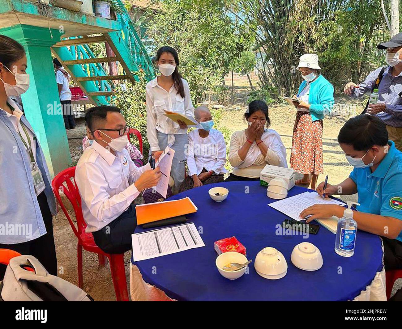In this photo released by the Cambodia Ministry of Health, Cambodia ...