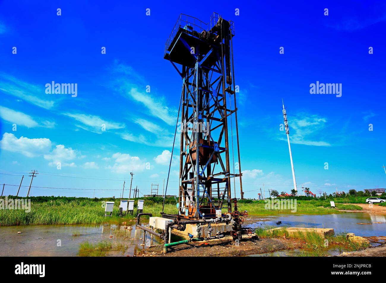 The oil pump, industrial equipment Stock Photo - Alamy