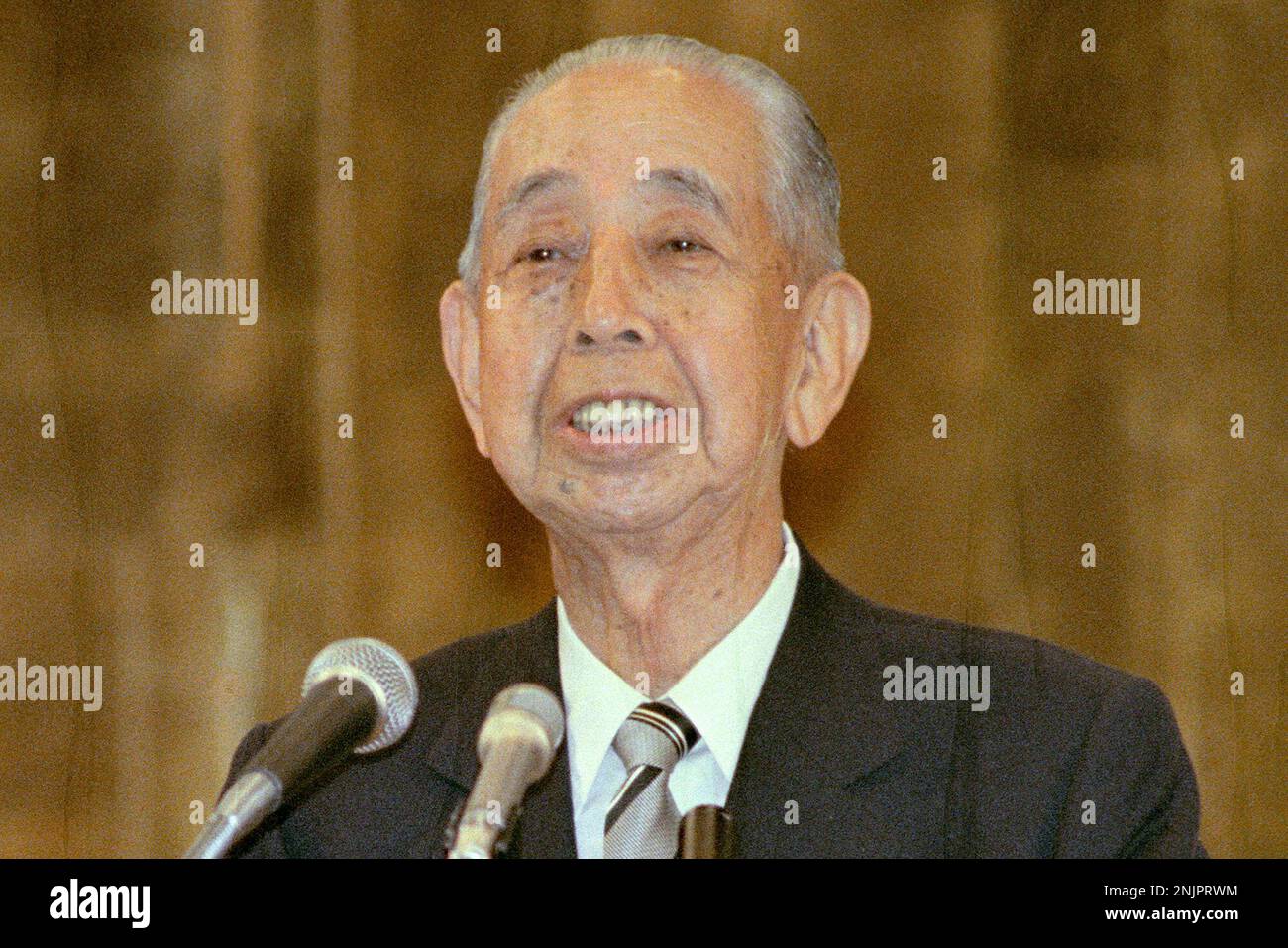 Japan's former Prime Minister Nobusuke Kishi, grandfather of former ...