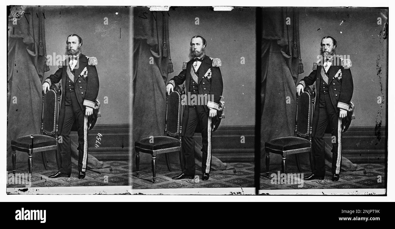 Portrait of Maximilian I, Emperor of Mexico, captured in the Brady ...
