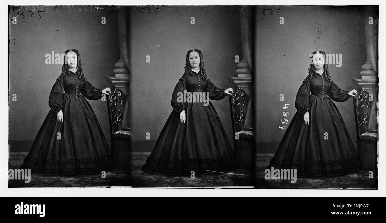 Portrait of Lizzie Harris, an actress, captured in the Library of ...