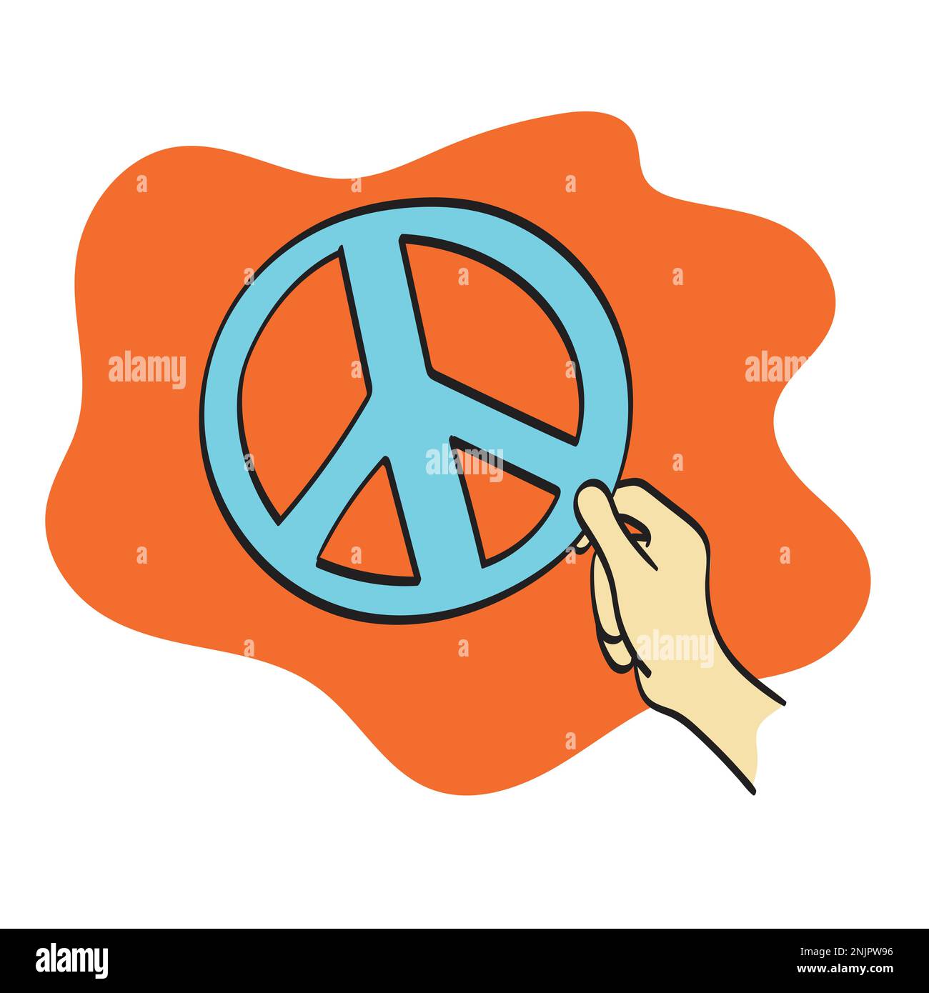 closeup hand holding peace symbol illustration vector hand drawn ... closeup hand holding peace symbol illustration vector hand drawn ...
