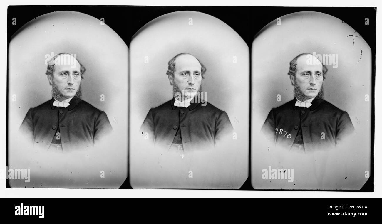 Portrait of Rev. Newman Hall, a clergyman, captured as part of the ...