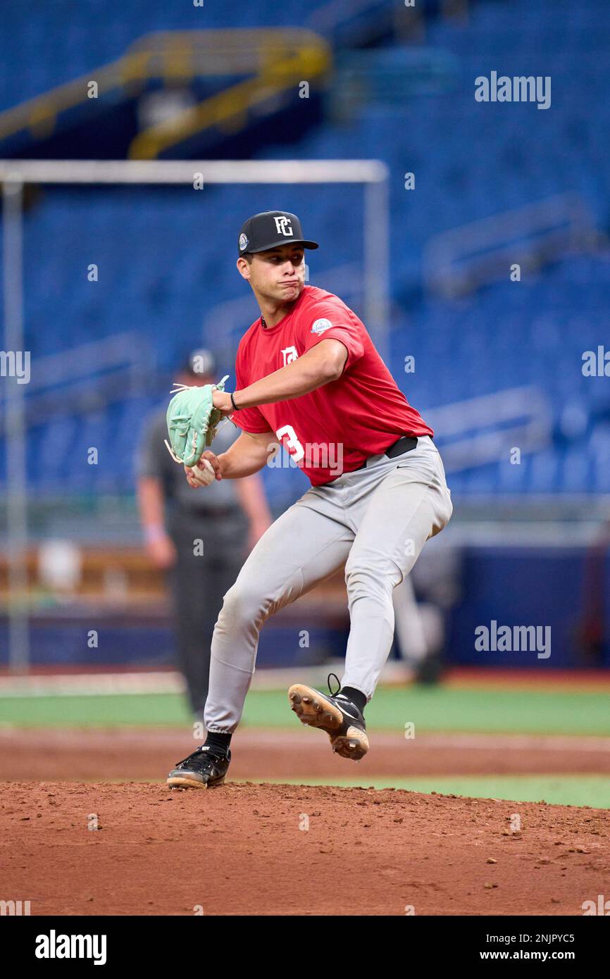 Jordan Vera (23) of ESB Academy in Plantation, Florida during the Perfect Game National Showcase ...
