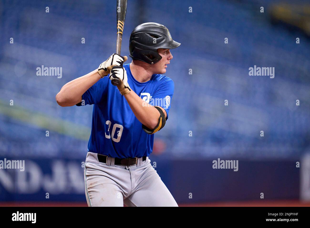 Ethan Petry (30) of Cypress Creek High School in Land O' Lakes, Florida ...