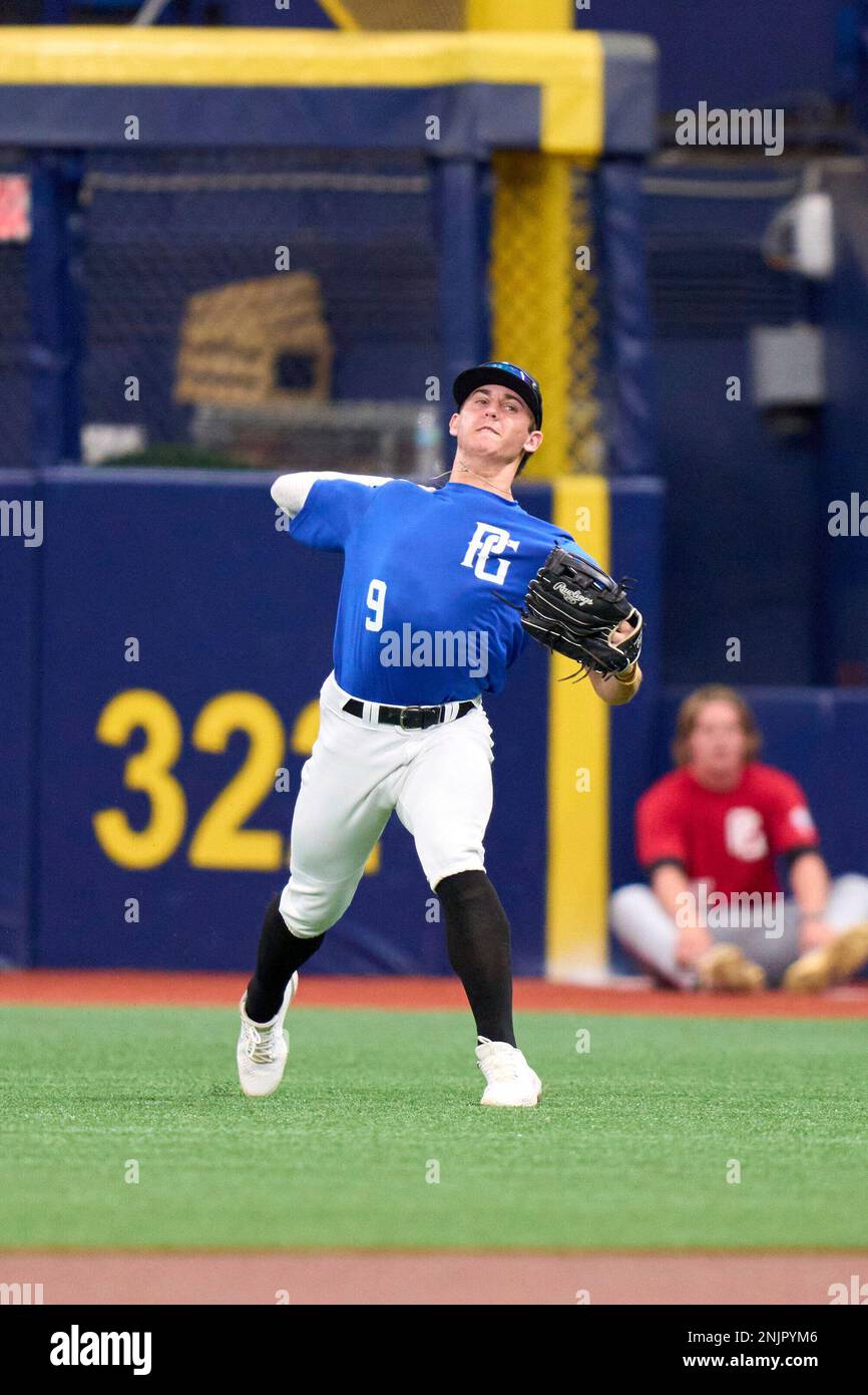 Luke Boykin (9) of Wayne County High School in Jesup, Georgia during ...