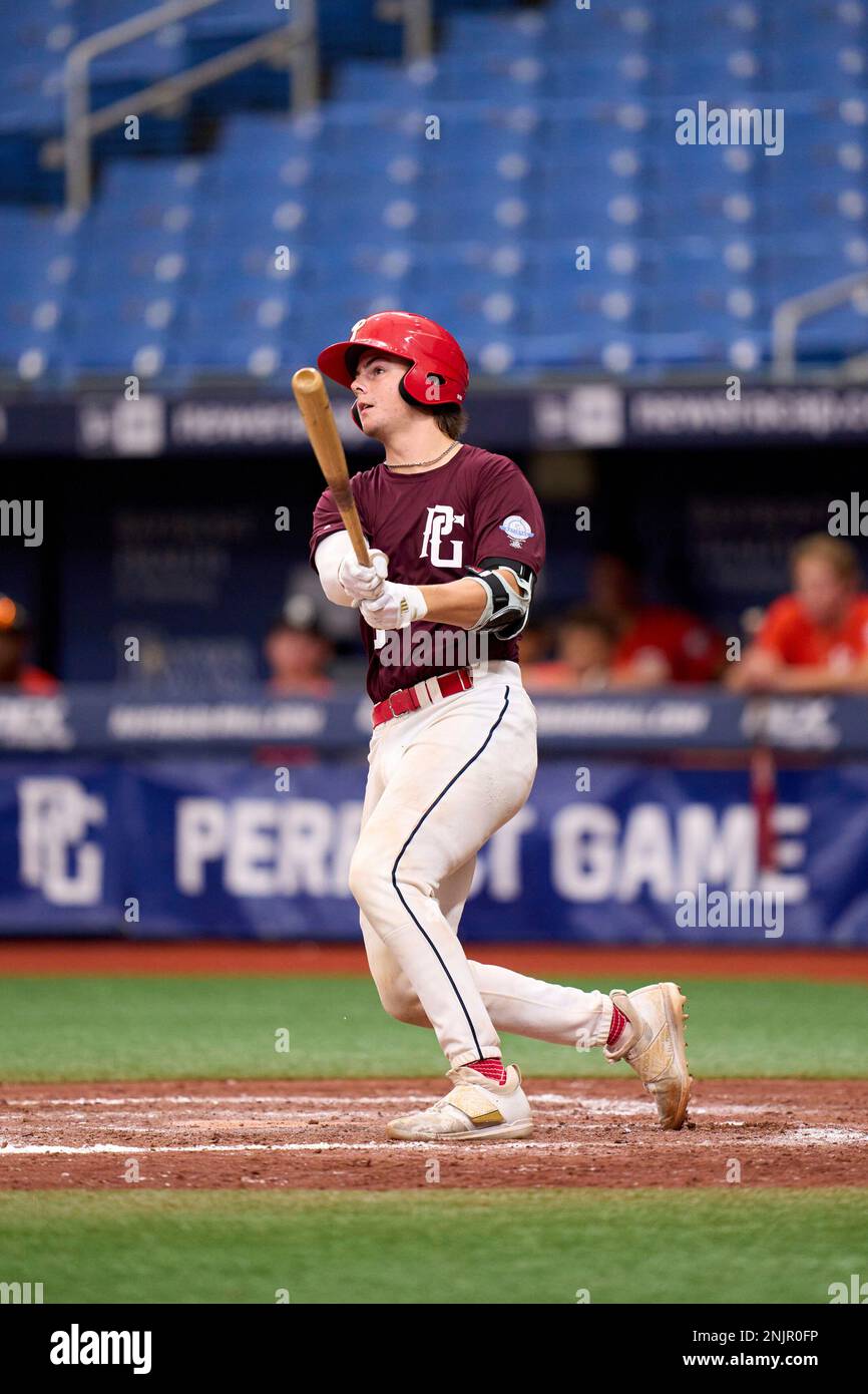 Luke Heyman (29) of Lake Brantley High School in Longwood, Florida hits ...