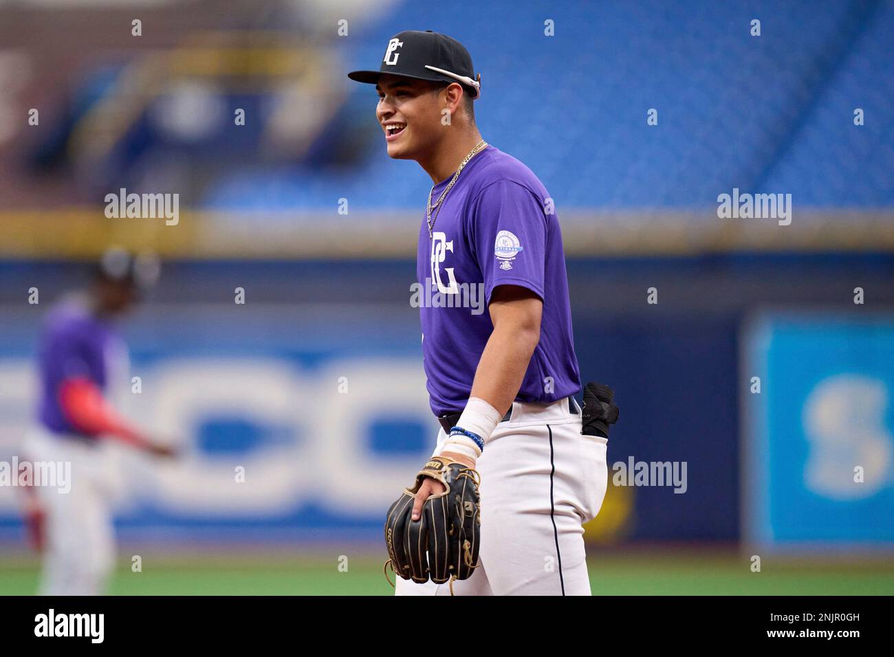 Jayson Jones (17) of Braswell High School in Savannah, Texas during the ...