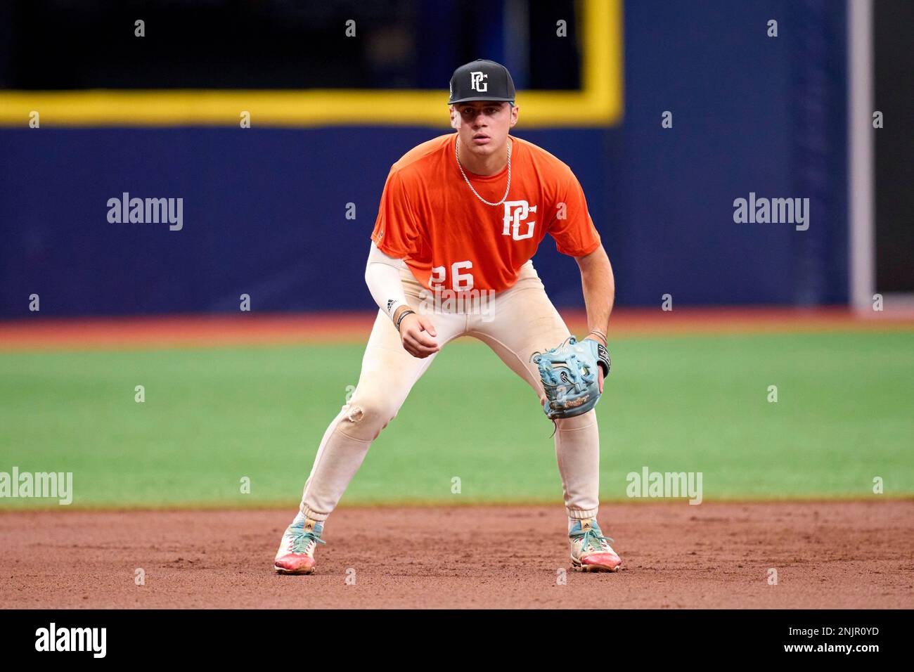 Cade Climie (26) of Seven Lakes High School in Sugar Land, Texas during ...