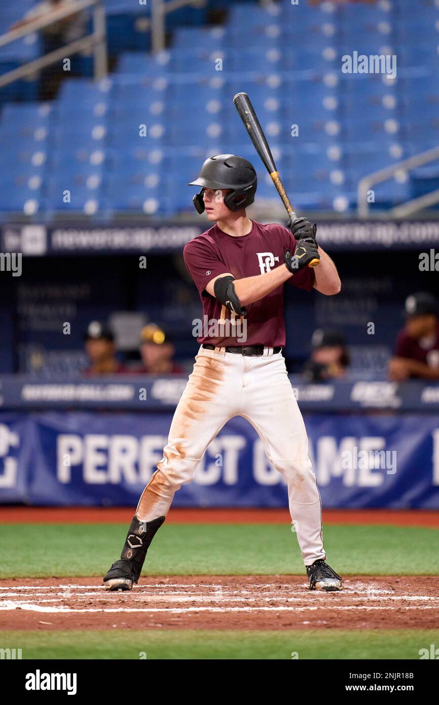 Mason Neville (18) of Basic High School in Las Vegas, Nevada during the ...