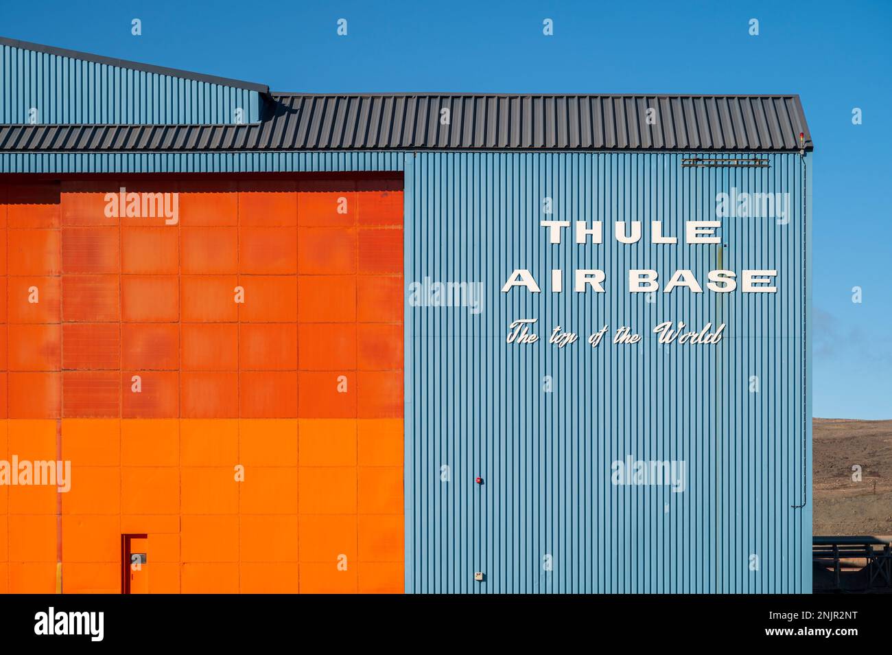 THULE AIR BASE, Greenland – The iconic “Top of the World” signage ...