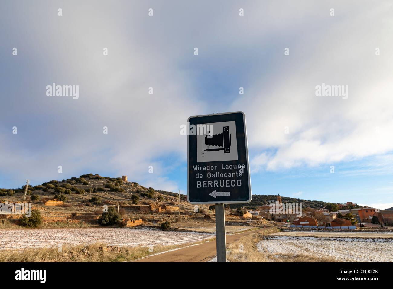 Berrueco village. Laguna de Gallocanta, Campo de Daroca, Aragón, Spain ...