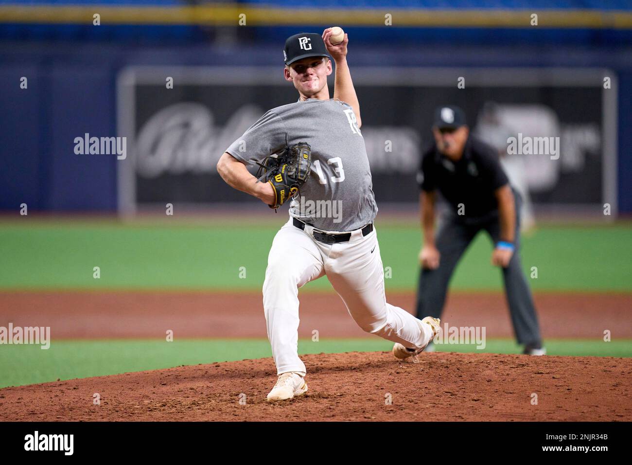 Michael Kennedy (13) of Troy High School in Troy, New York during the ...