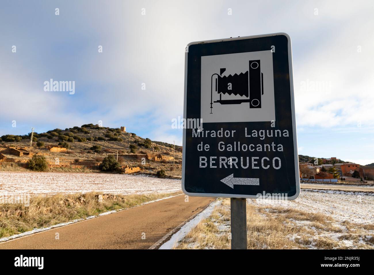 Berrueco village. Laguna de Gallocanta, Campo de Daroca, Aragón, Spain ...