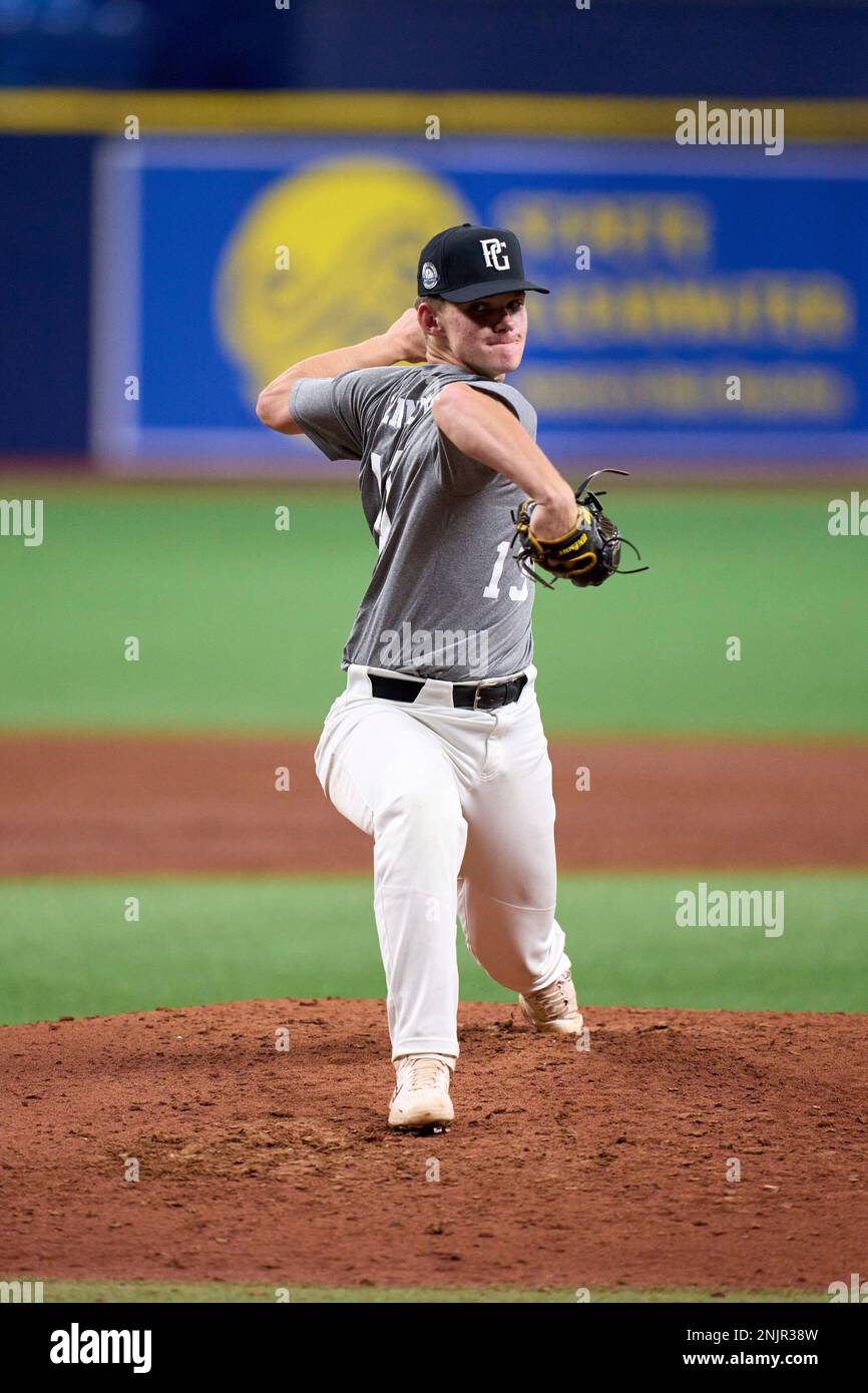 Michael Kennedy (13) of Troy High School in Troy, New York during the ...