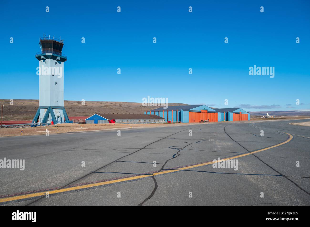 THULE AIR BASE, Greenland – The air traffic control tower overlooks the ...