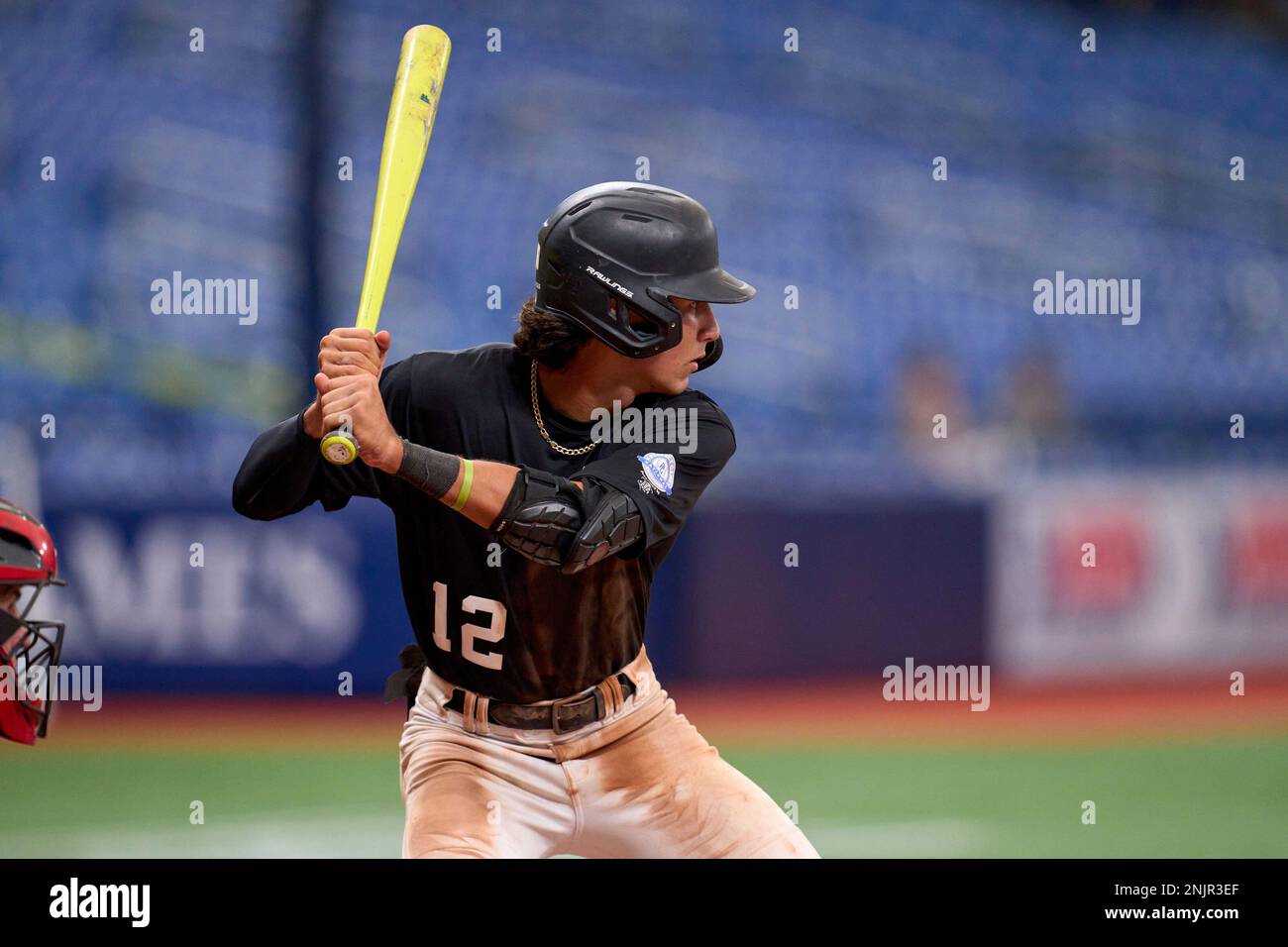 Kaden Galason (12) of Houston County High School in Kathleen, Georgia ...