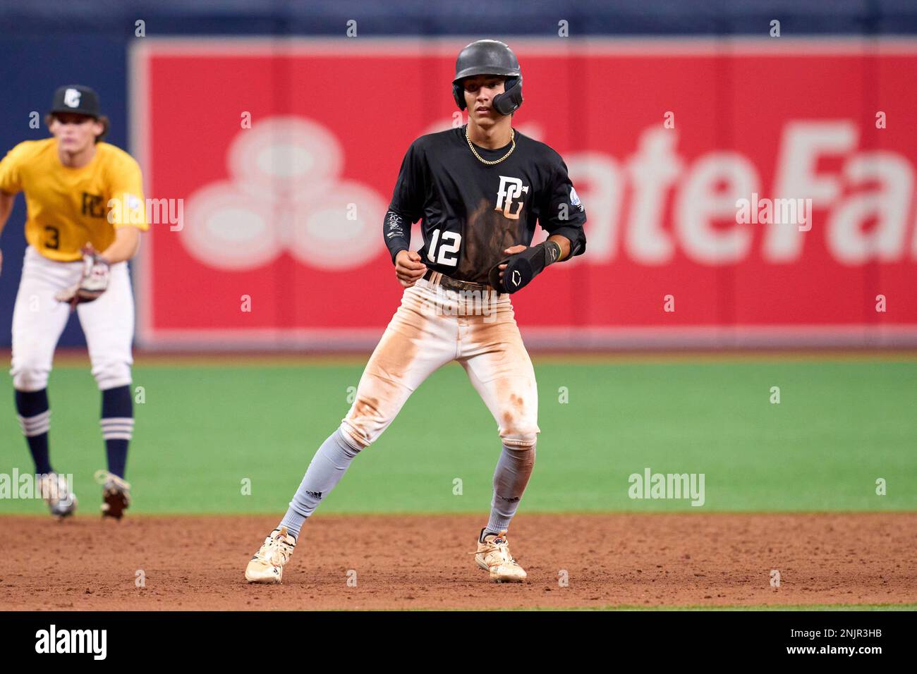 Kaden Galason (12) of Houston County High School in Kathleen, Georgia ...