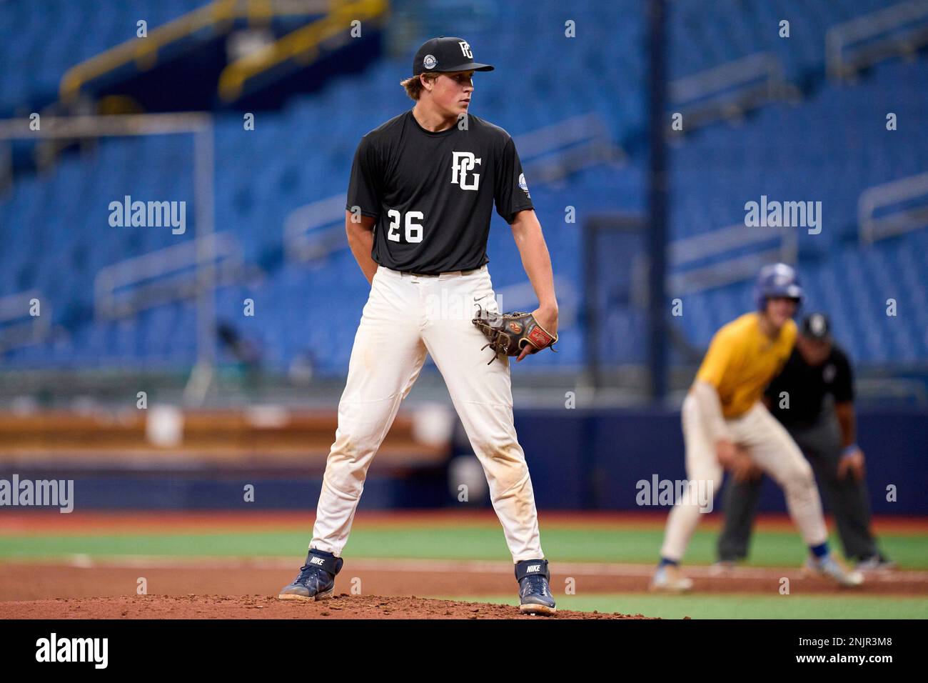 Ben Barrett (26) of The First Academy in Orlando, Florida during the Perfect Game National ...