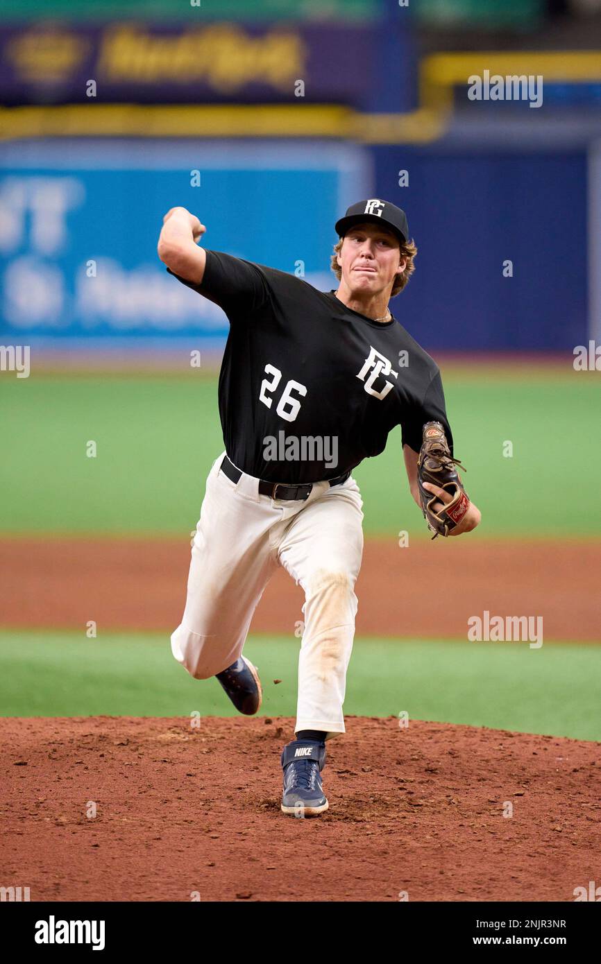 Ben Barrett (26) of The First Academy in Orlando, Florida during the ...