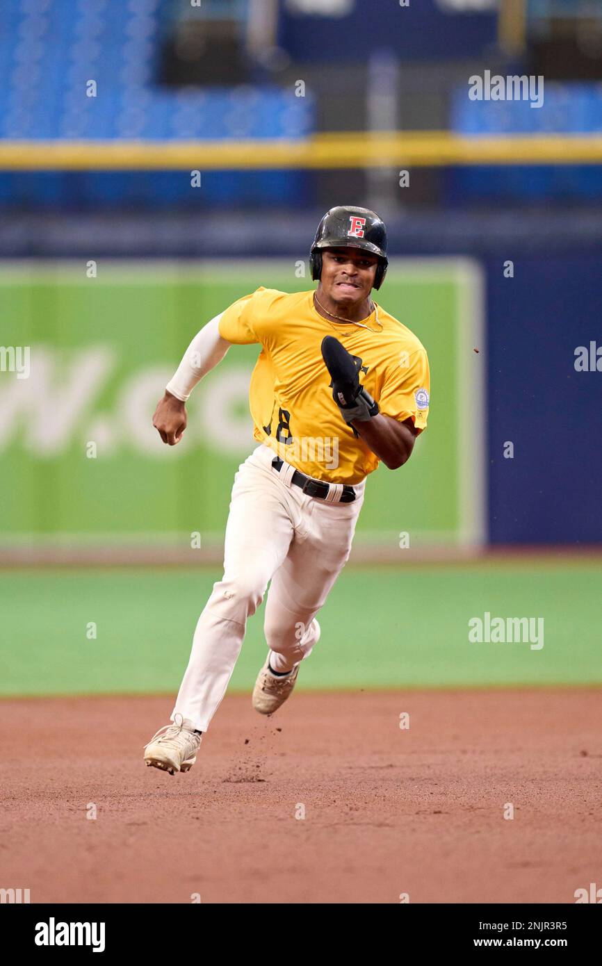 Caleb Sanders (18) of Detroit Edison Public School Academy in ...