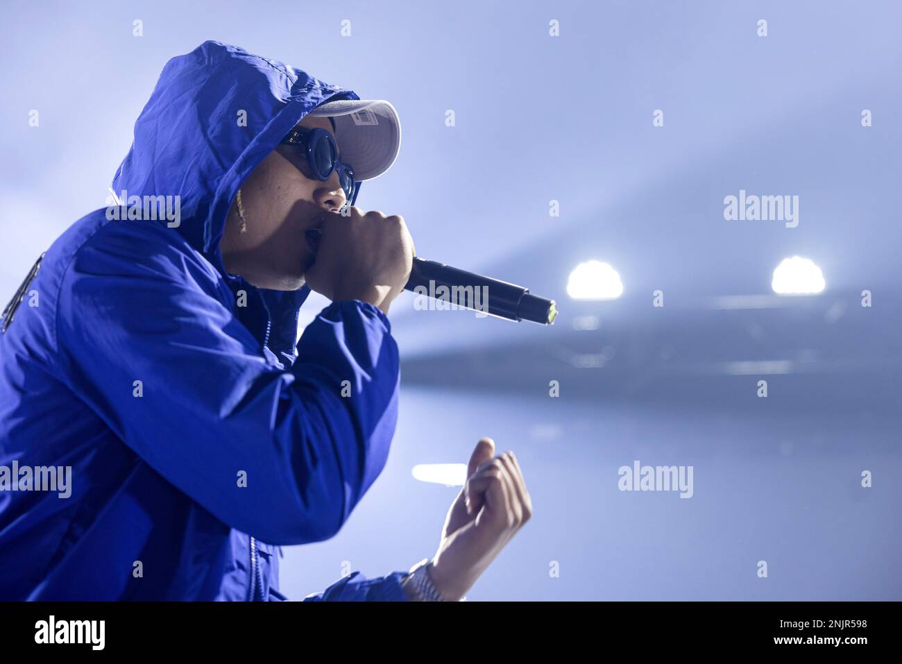 French-Malagasy singer Oboy performs on the Montreux Jazz Lab stage ...