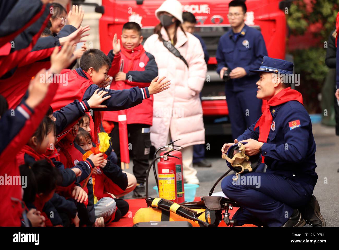 ZIXING, CHINA - FEBRUARY 23, 2023 - Primary school students experience ...