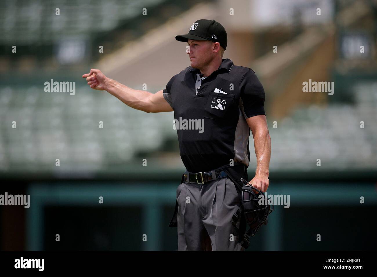 Umpire Justin Hopkins during a Florida Complex League baseball game ...