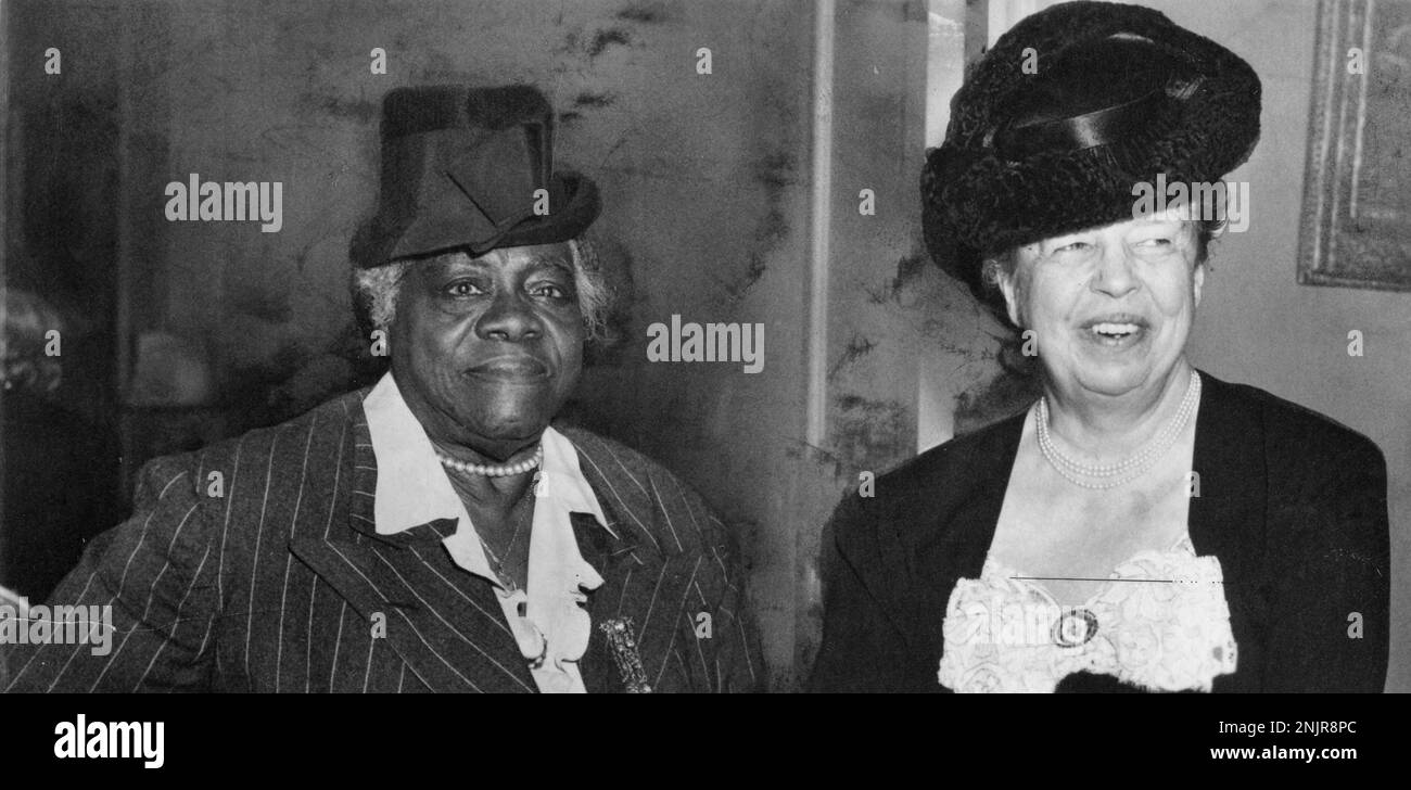 FILE - Civil rights leader Mary McLeod Bethune, left, the first black ...