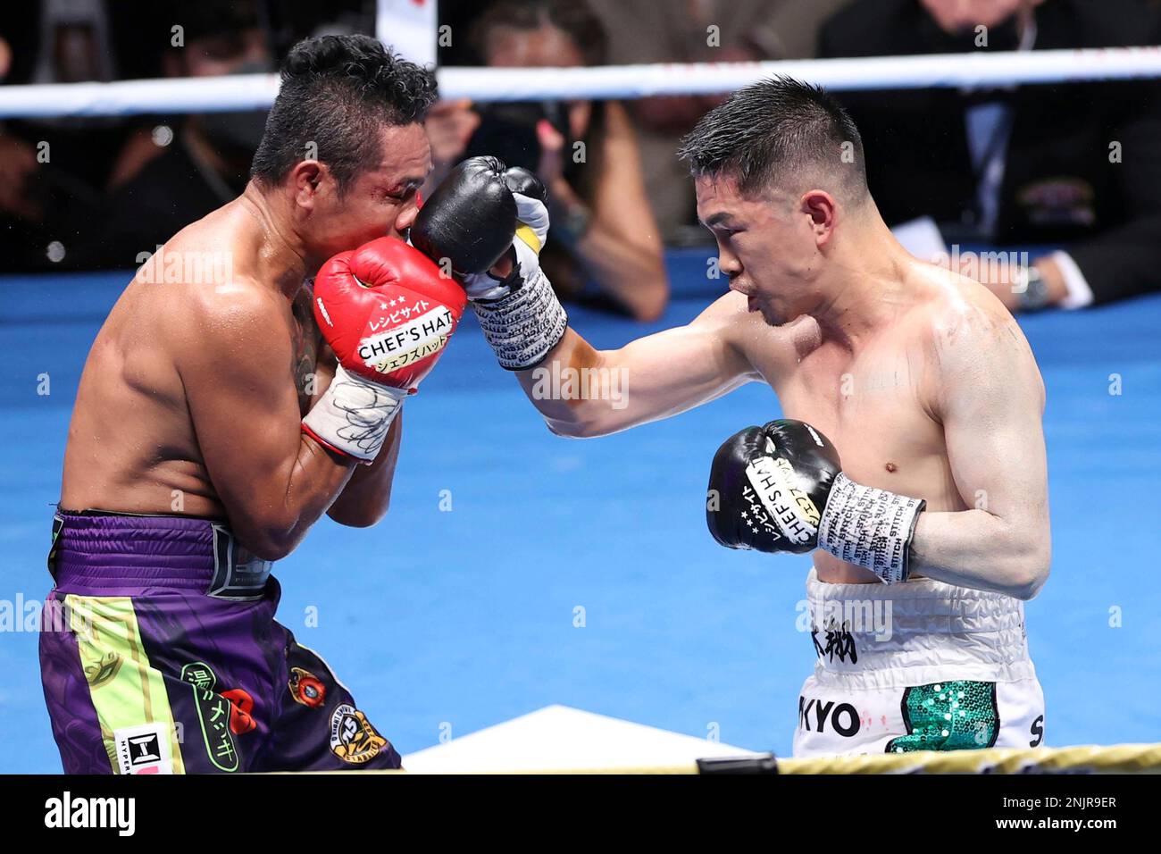Kazuto Ioka (R), World Boxing Organization (WBO) super flyweight ...