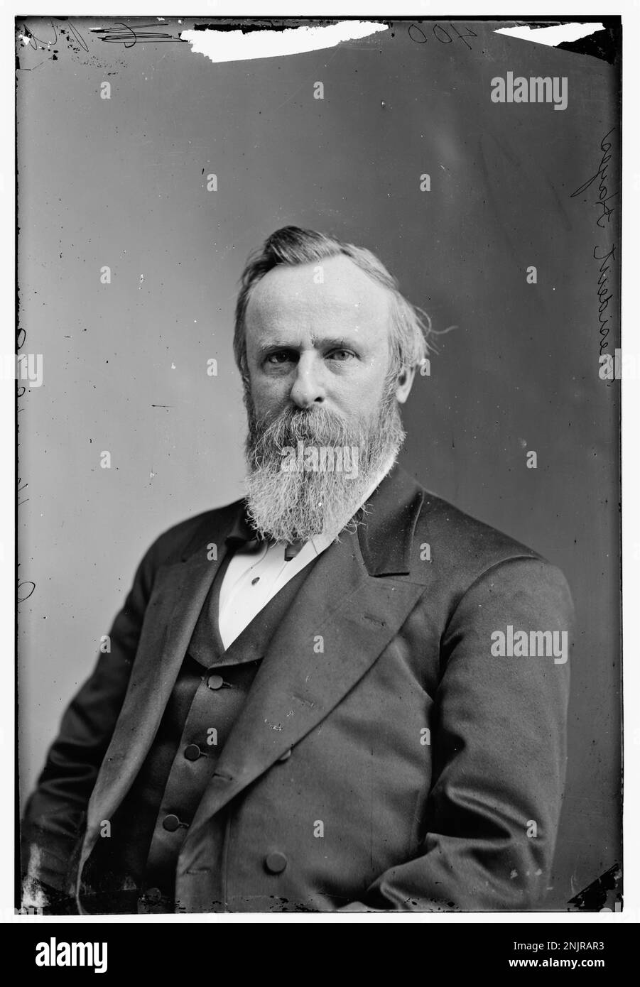 President Rutherford B. Hayes, captured in a formal portrait. Hayes ...