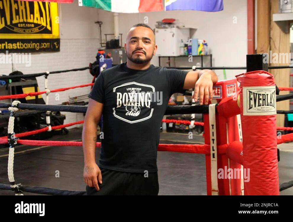Cesar Bravo poses inside his Waterloo, Iowa, gym on July 1, 2022. Bravo ...