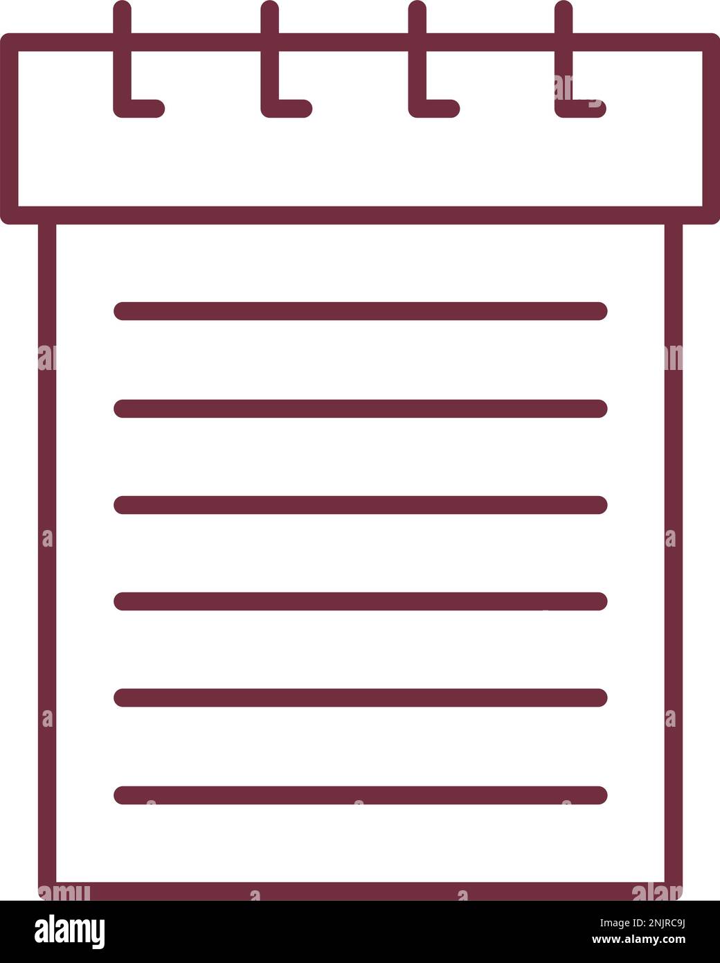 Binder ring notebook icon. Paper notepad vector. Spiral calendar ...