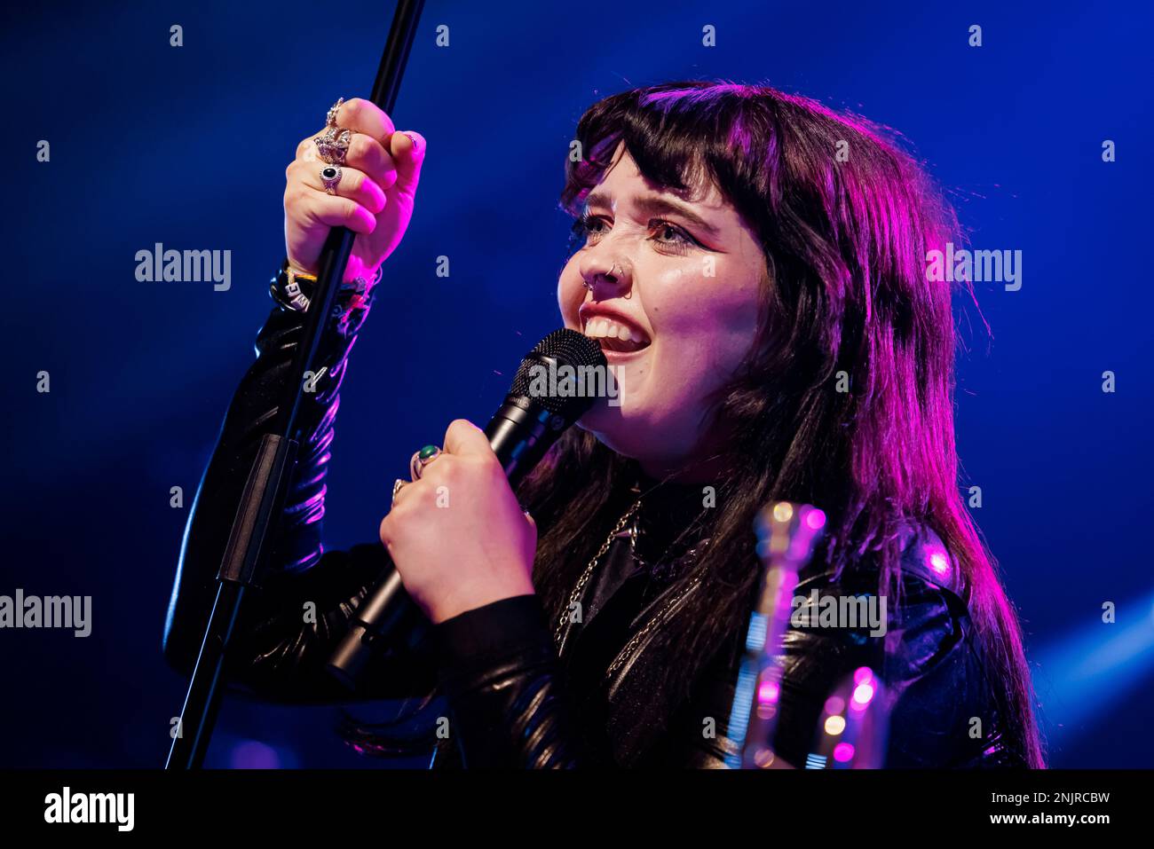 Holly Minto, lead singer of British rock band Crawlers performs on the ...