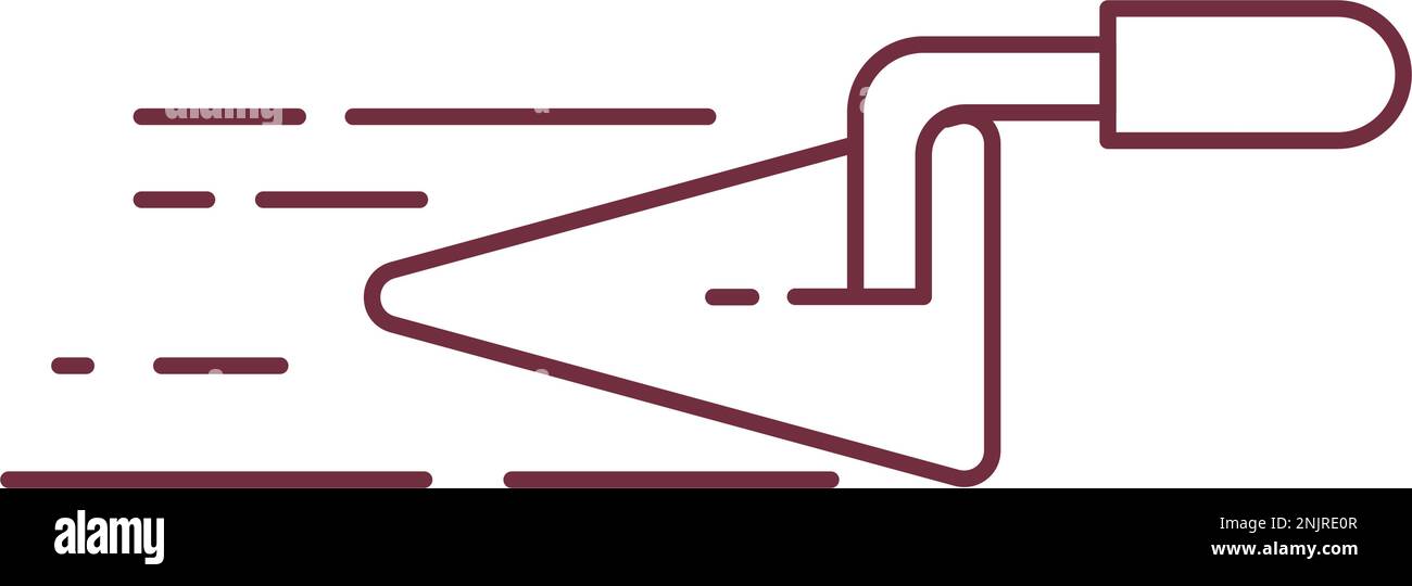 Trowel icon. Bricklayer or mason vector tool. Spatula masonry cement ...