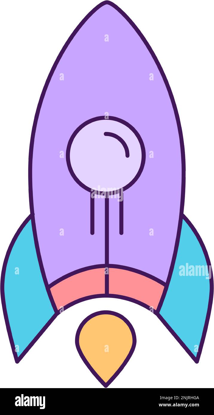 Rocket launch vector ship start icon illustration Stock Vector Image ...