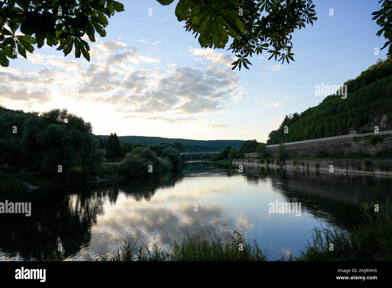 Weser transhipment point in Hann. Münden. View of the Weser with the ...
