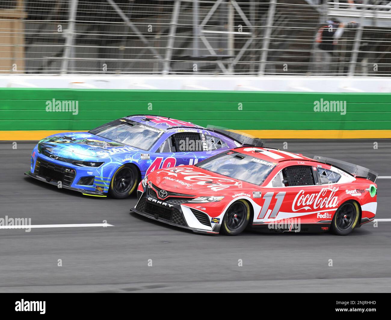 ATLANTA, GA - JULY 10: Denny Hamlin (#11 Joe Gibbs Racing Coca-Cola ...