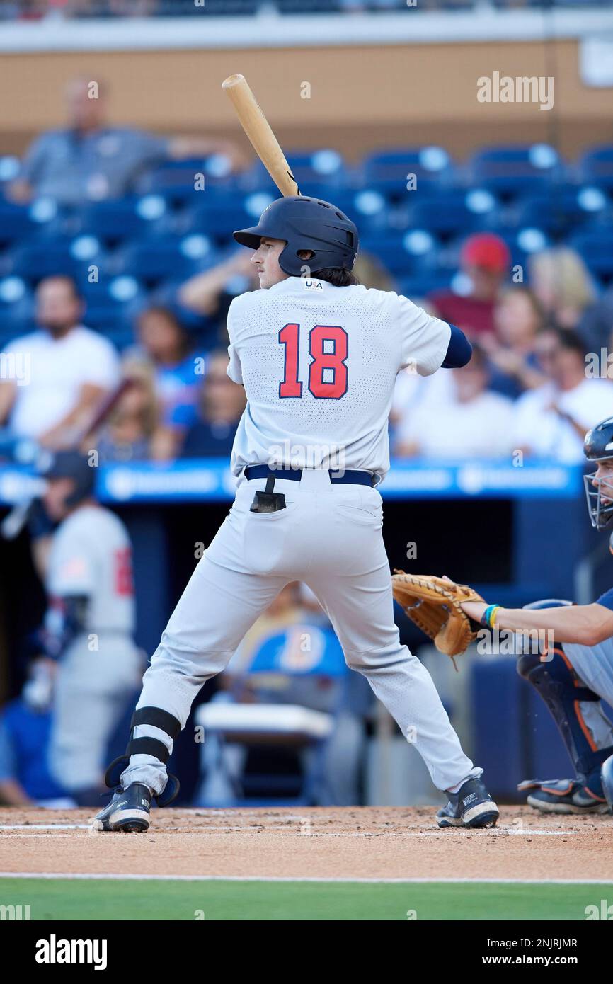 Jake Gelof (18) (Virginia) of Team Stripes during a game against Team ...
