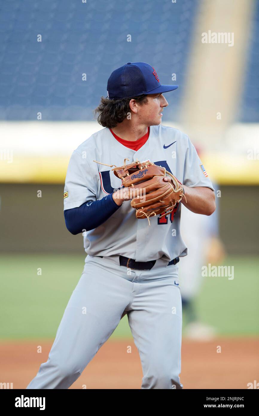 Jake Gelof (18) (Virginia) of Team Stripes during a game against Team ...
