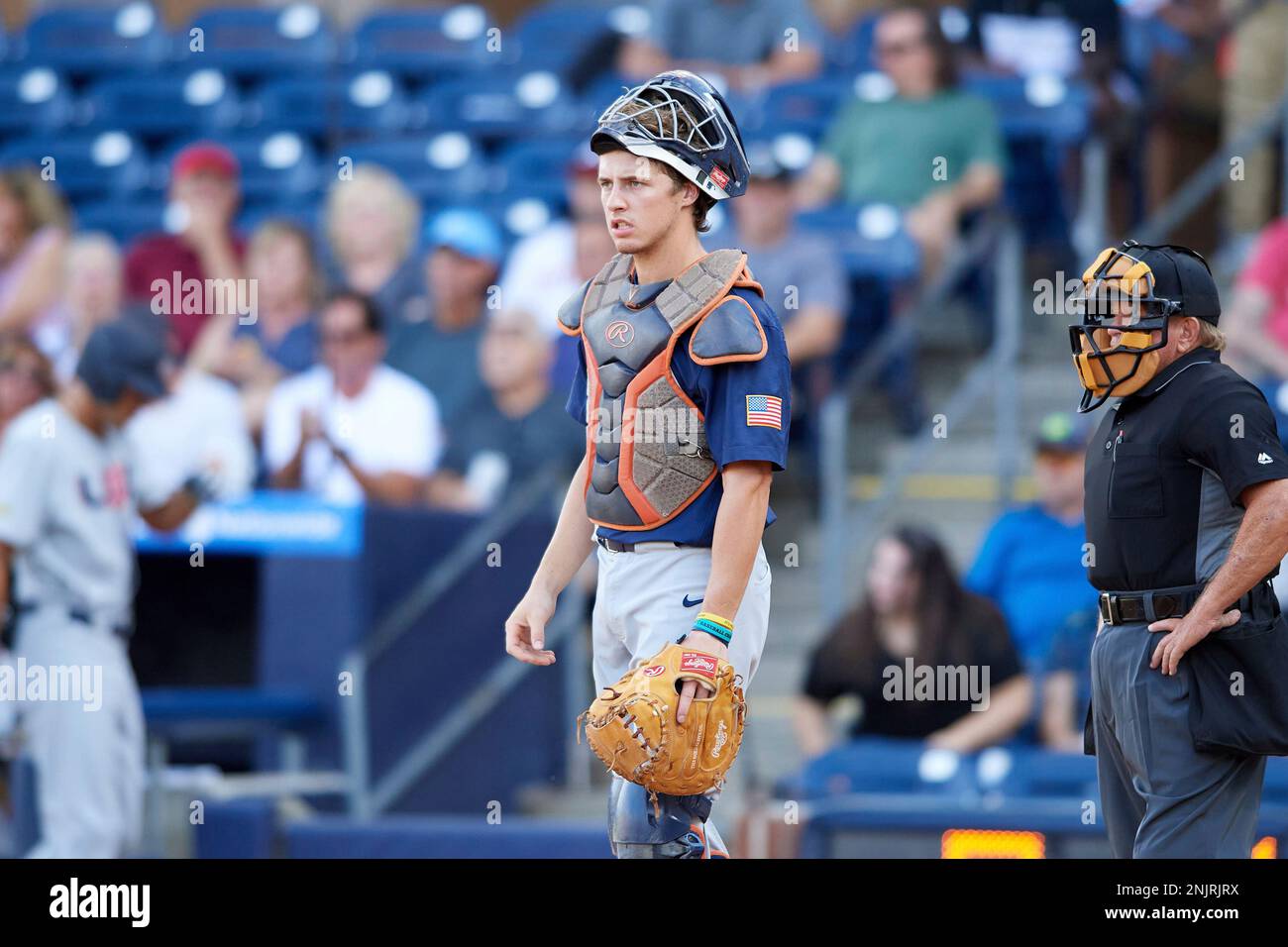 Kyle Teel (4) (Virginia) of Team Stars during a game against Team ...