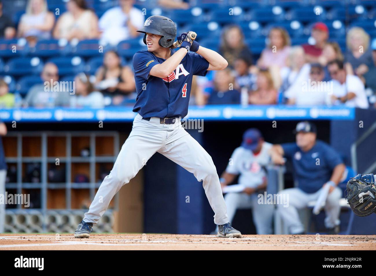 Kyle Teel (4) (Virginia) of Team Stars during a game against Team ...