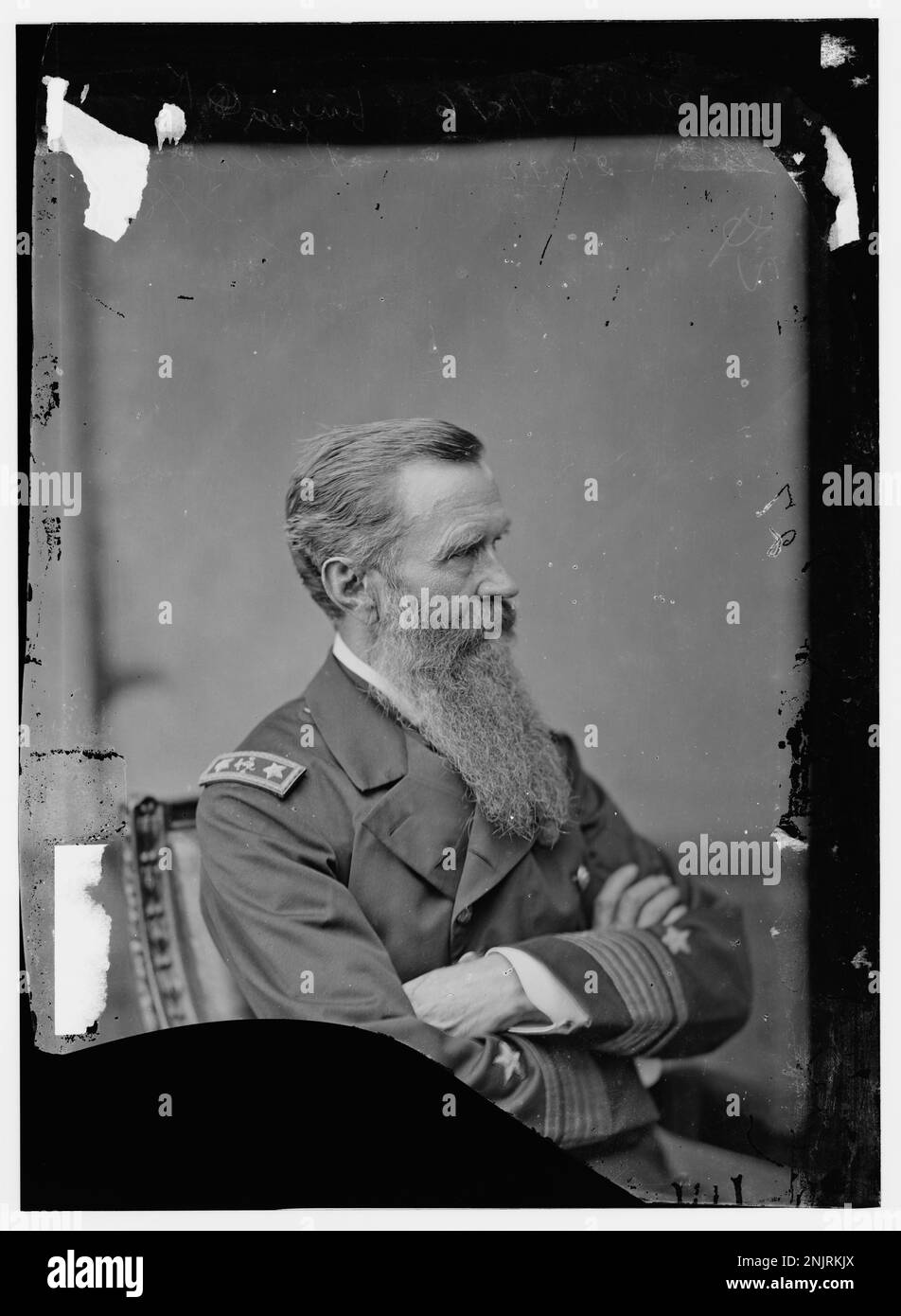 Portrait of Admiral John Worden of the U.S. Navy, known for his role in ...