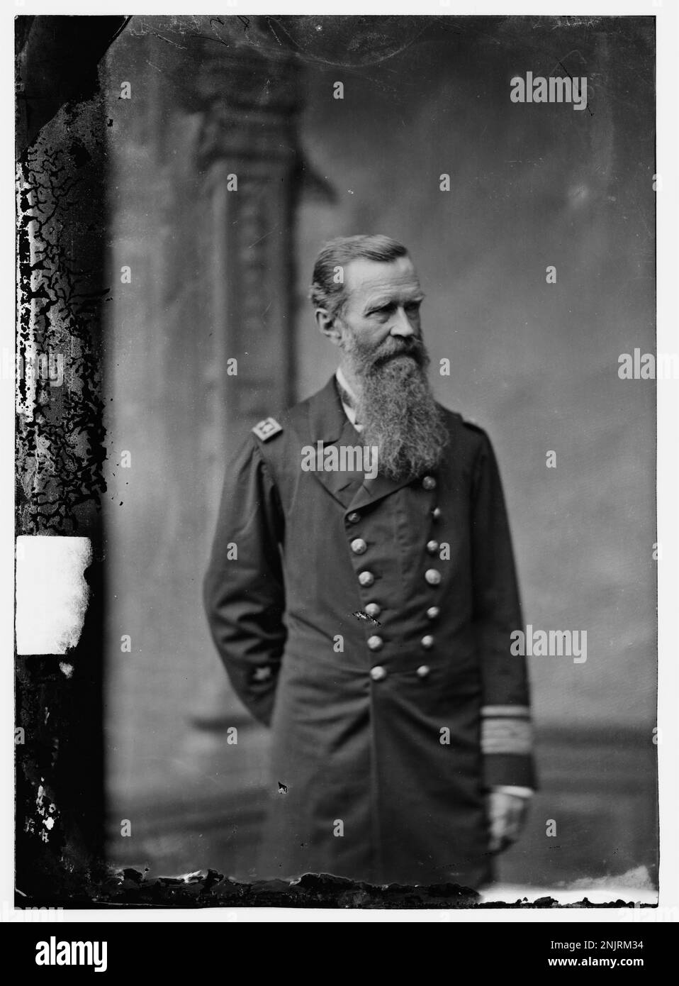 Portrait of Admiral John Worden of the U.S. Navy, featured in the Brady ...