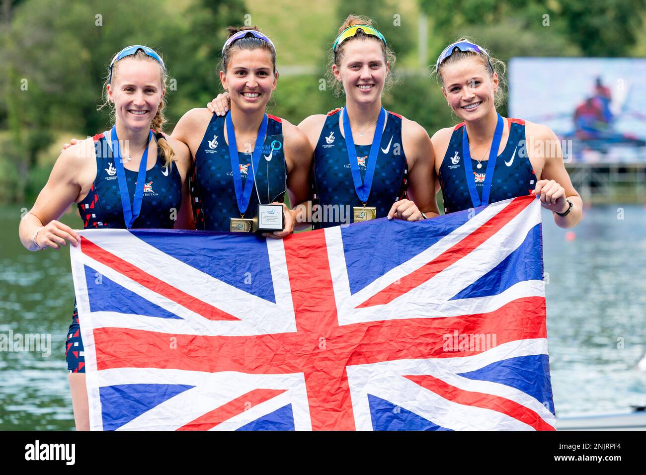 From left, Britain's Heidi Long, Rowan Mckellar, Samantha Redgrave and ...