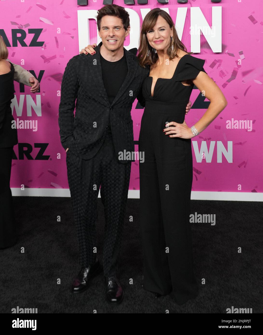 Westwood, CA, February 22, 2023. (L-R) James Marsden and Jennifer ...